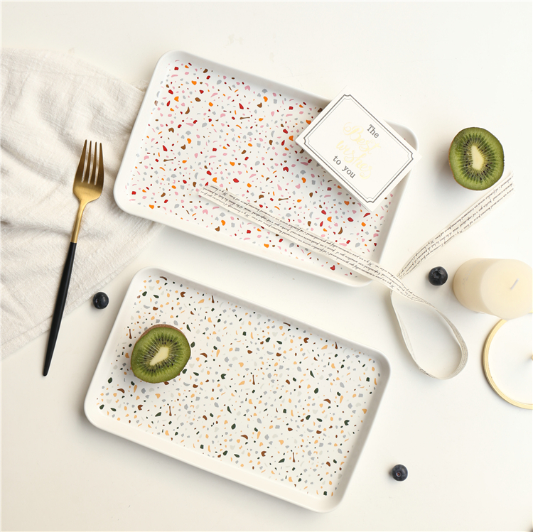 10 inch rectangle dessert sushi ceramic plates